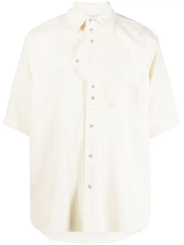 GMBH Layered-detail Terry-cloth Shirt
