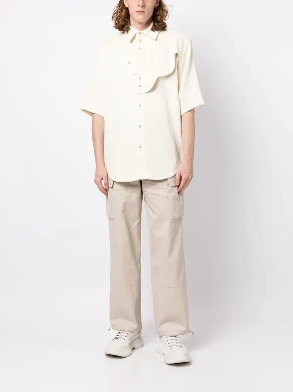 GMBH Layered-detail Terry-cloth Shirt
