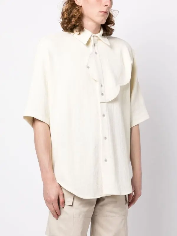 GMBH Layered-detail Terry-cloth Shirt