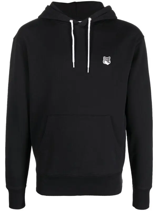 Maison Kitsuné Logo-embroidered Cotton Hoodie