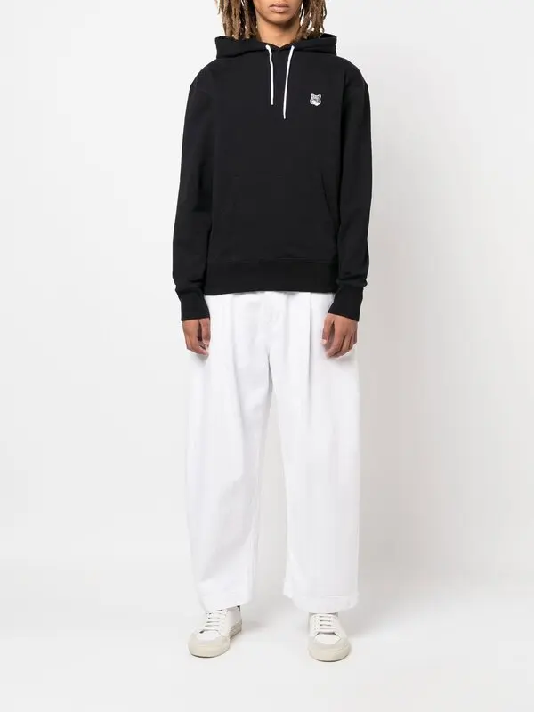 Maison Kitsuné Logo-embroidered Cotton Hoodie