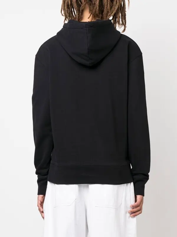 Maison Kitsuné Logo-embroidered Cotton Hoodie