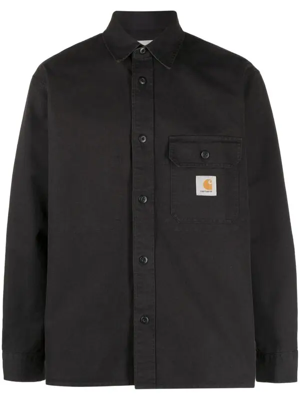 Carhartt Work In Progress Logo-patch Cotton Shirt
