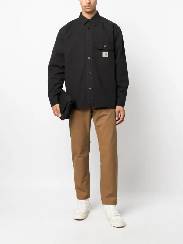 Carhartt Work In Progress Logo-patch Cotton Shirt