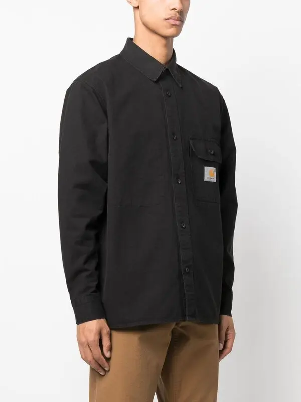 Carhartt Work In Progress Logo-patch Cotton Shirt