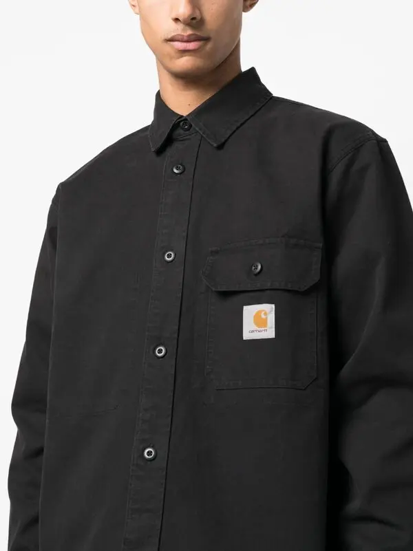 Carhartt Work In Progress Logo-patch Cotton Shirt