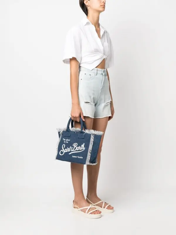 MC2 SAINT BARTH Colette Canvas Beach Bag