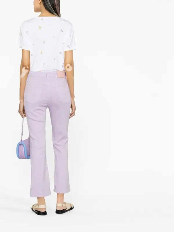 Jacob Cohen Victoria Cropped Flare Jeans - Purple