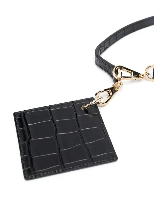 Tory Burch Crocodile-embossed Mirror Belt