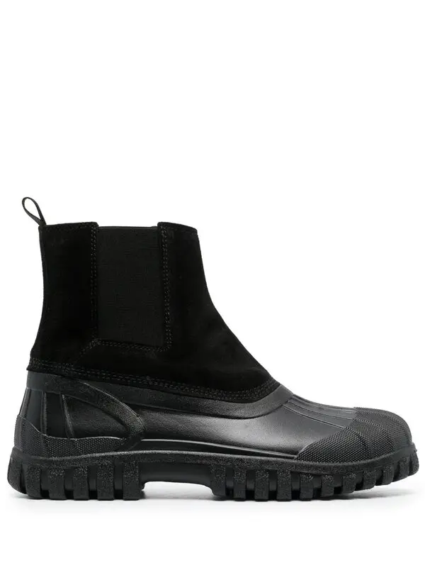 Diemme Suede-panelled Ankle Boots - Black