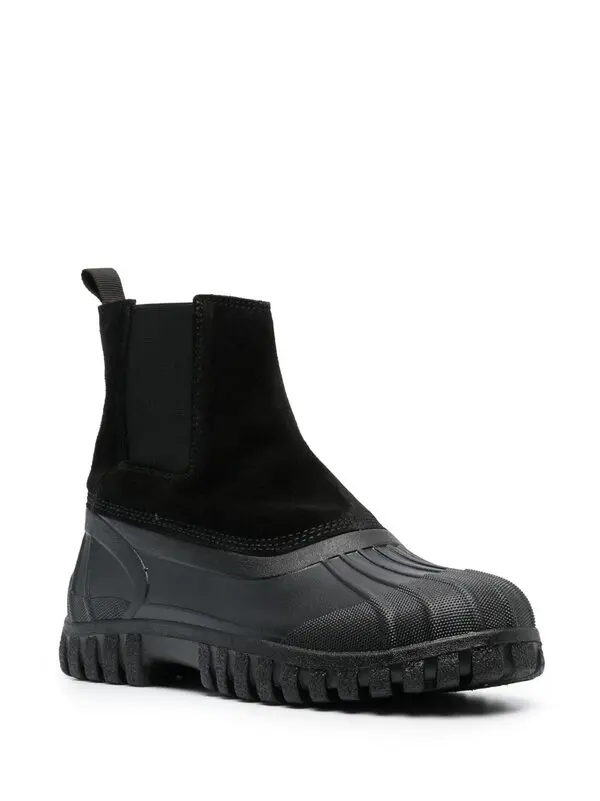Diemme Suede-panelled Ankle Boots - Black