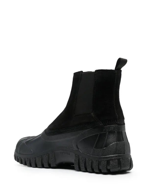 Diemme Suede-panelled Ankle Boots - Black