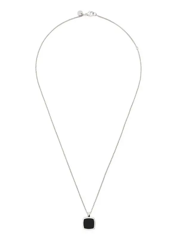 Tom Wood Cushion Onyx Pendant Necklace