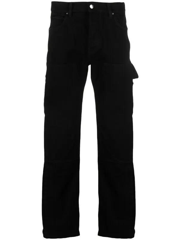 Amiri Distressed Straight-leg Jeans - Black