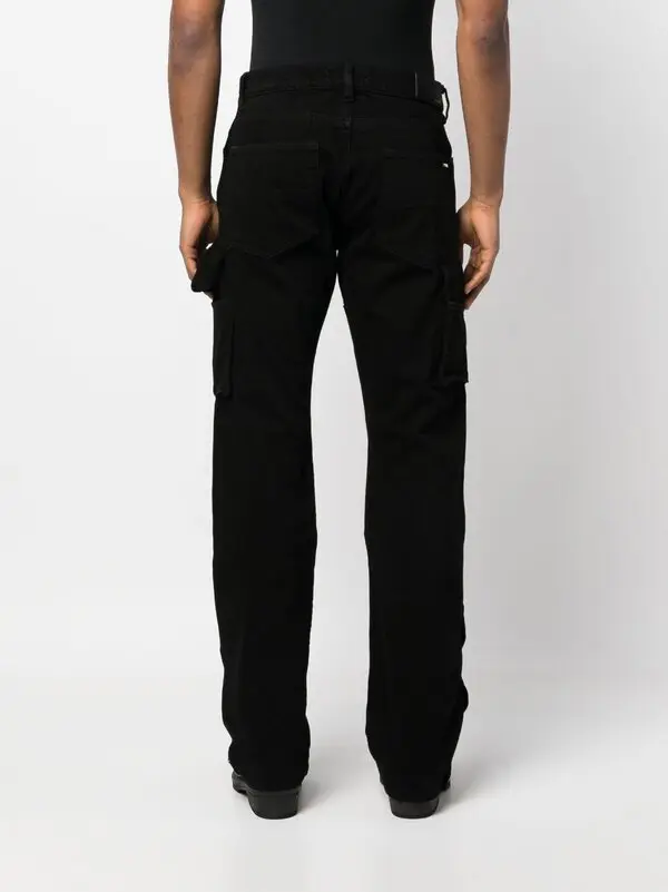 Amiri Distressed Straight-leg Jeans - Black