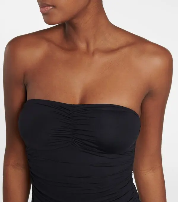 Melissa Odabash Strapless Ruched One-piece Swimsuit - Black