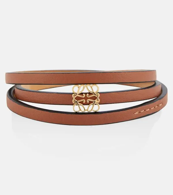 Loewe Paula's Ibiza Twist Leather Bracelet - Brown