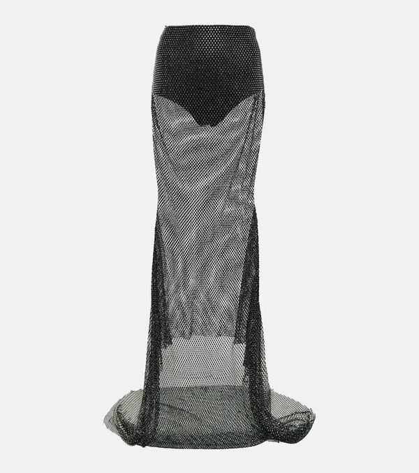 Giuseppe Di Morabito Crystal-embellished Maxi Skirt - Black