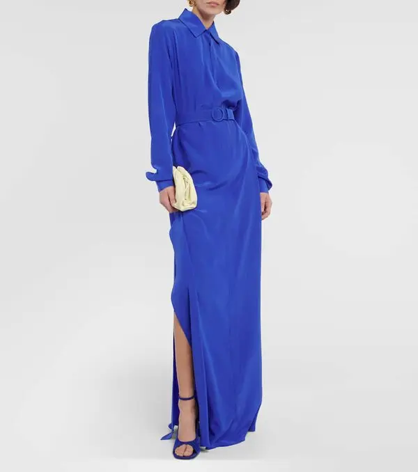 Costarellos Silk Maxi Dress