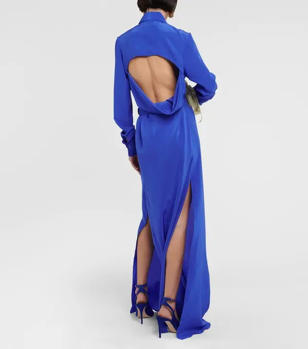 Costarellos Silk Maxi Dress