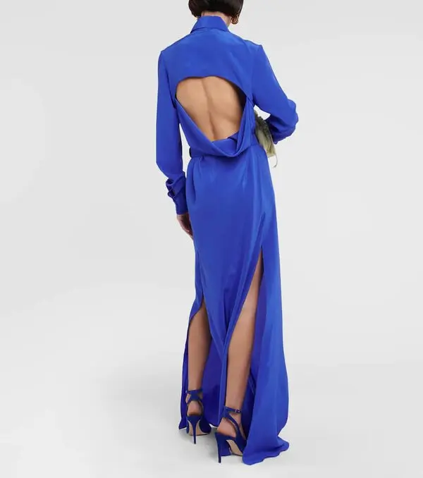 Costarellos Silk Maxi Dress