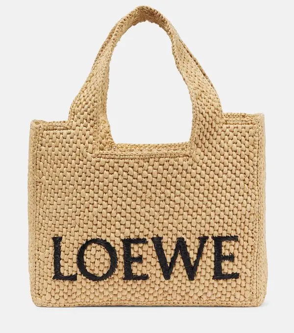 Loewe Small Raffia Top-handle Bag - Beige