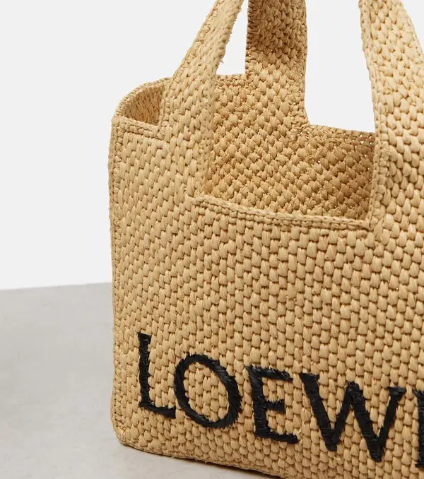 Loewe Small Raffia Top-handle Bag - Beige