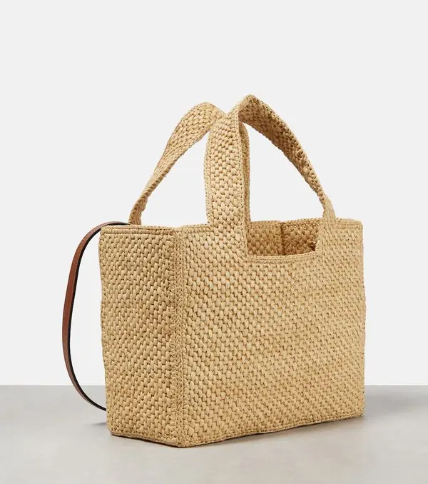 Loewe Small Raffia Top-handle Bag - Beige