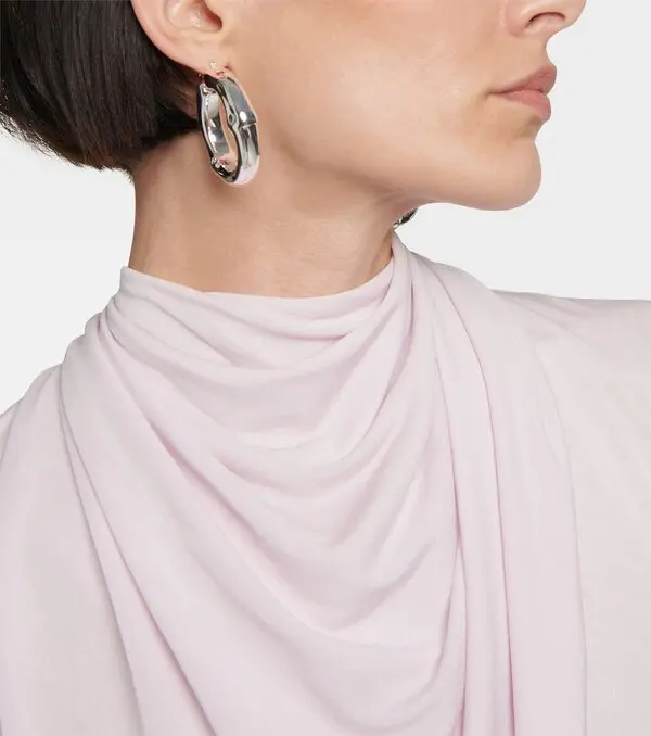 JIL SANDER Small Bamboo Hoop Earrings