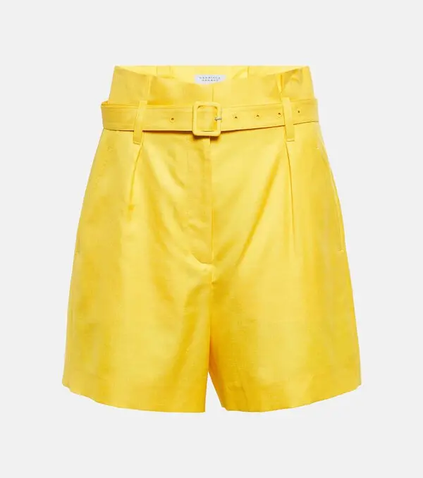 Gabriela Hearst Claudio Wool-blend Shorts - Yellow
