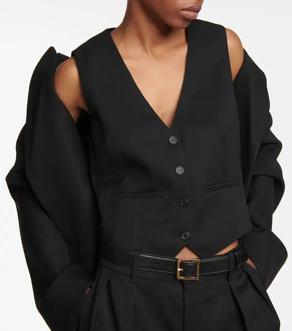 Wardrobe.NYC Wool Vest - Black