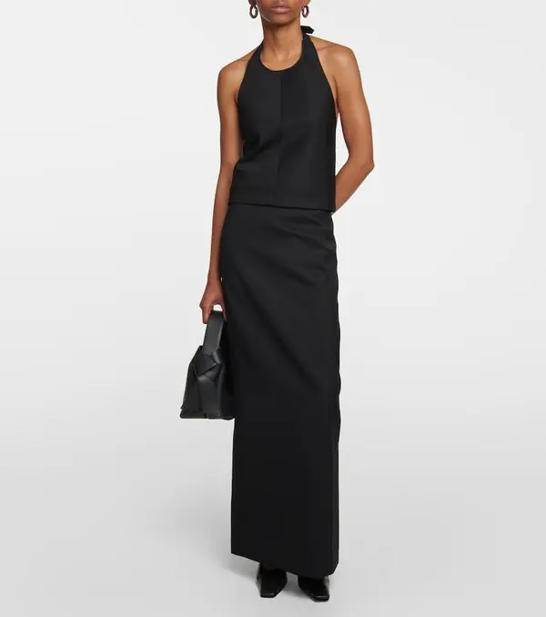 Wardrobe.NYC Wool Halter Top - Black
