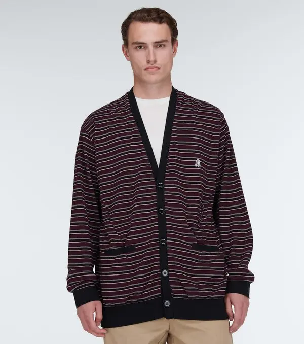 Undercover Striped Cotton Cardigan