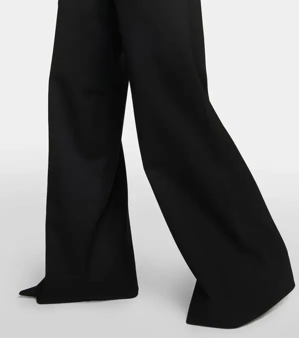 Wardrobe.NYC Pleated Wide-leg Wool Trousers - Black