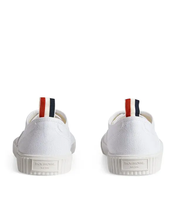 Thom Browne Canvas Vulcanized Heritage Sneakers - White