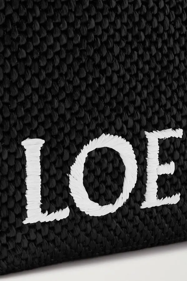 Loewe Raffia Tote - Black
