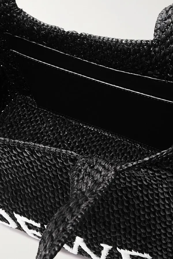 Loewe Raffia Tote - Black