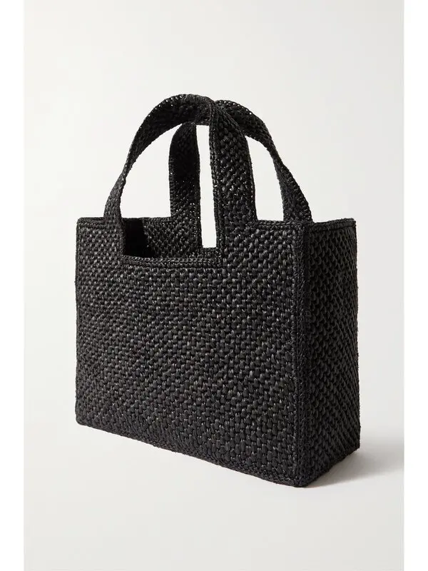Loewe Embroidered Raffia Tote