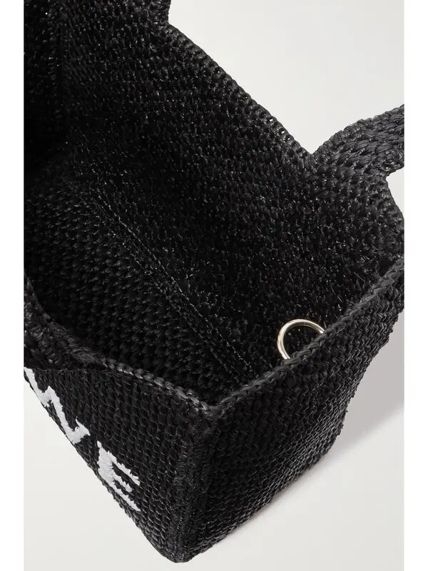 Loewe Embroidered Raffia Tote