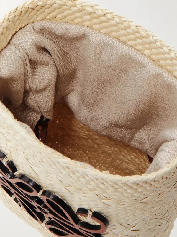 Loewe Raffia Bucket Bag - Neutrals