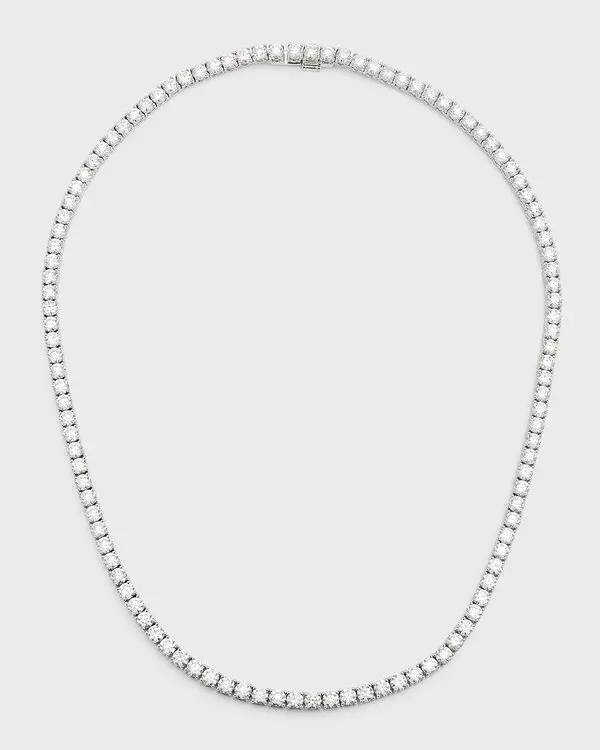 Neiman Marcus 18k 22.40 Tcw Diamond Tennis Necklace - White Gold