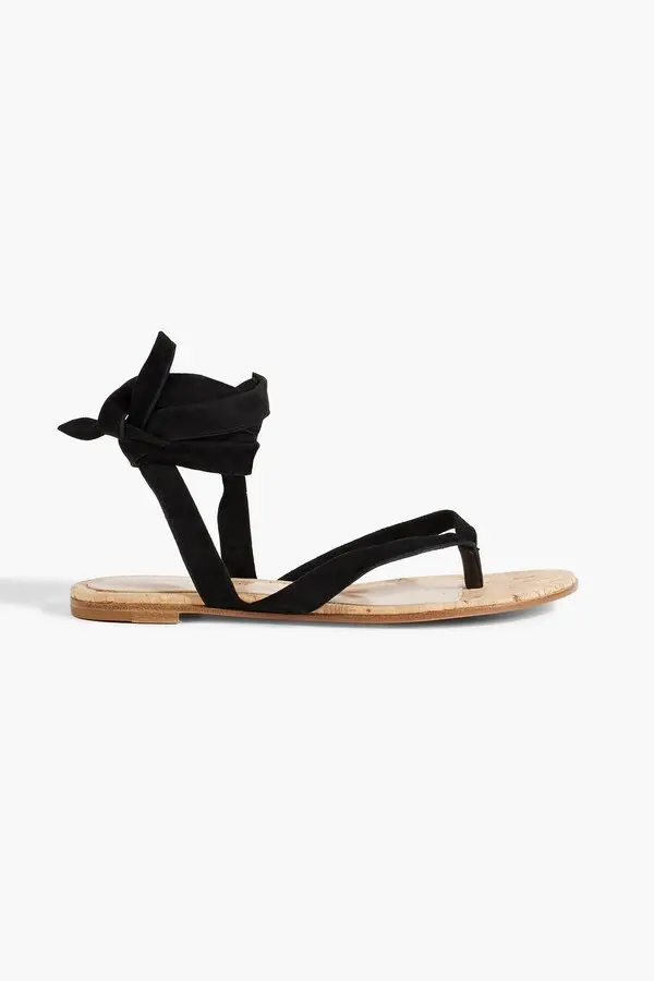 GIANVITO ROSSI Suede Tie Sandals