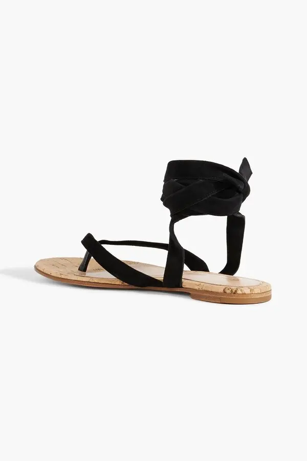GIANVITO ROSSI Suede Tie Sandals