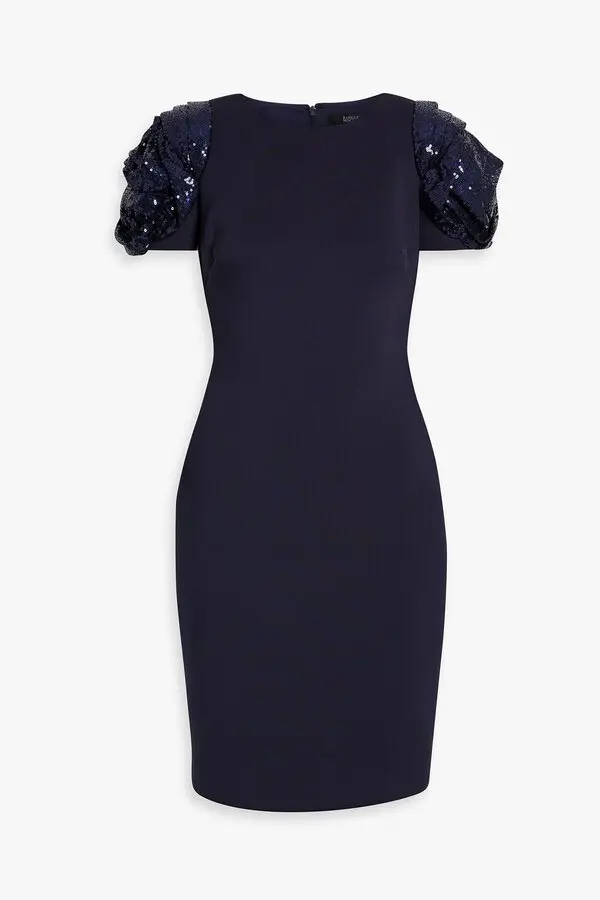 white christmas dresses Strapless Lace Appliqué Mini Dress by Badgley Mischka main image 1