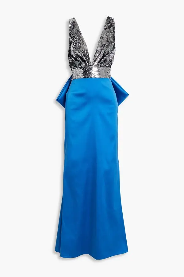sachin babi blue dress Sachin & Babi Embellished Amsterdam Gown - Glacial Blue