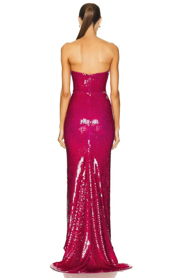 LAQUAN SMITH Strapless Column Gown