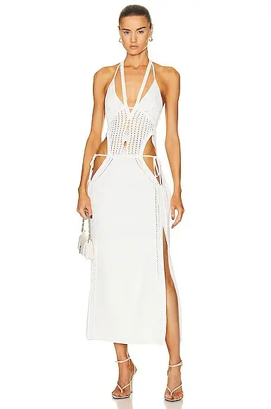 Dion Lee Crochet Tie Butterfly Dress In White In Ivory - 40% Off |  Editorialist