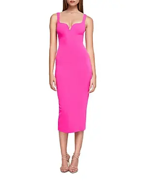 Nookie Romance Sweetheart Neck Midi Dress In Pink - 76% Off | Editorialist