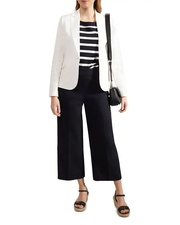 HOBBS LONDON Simone Cropped Wide Leg Trousers