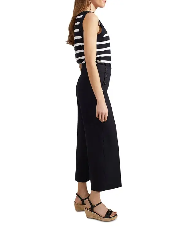 HOBBS LONDON Simone Cropped Wide Leg Trousers